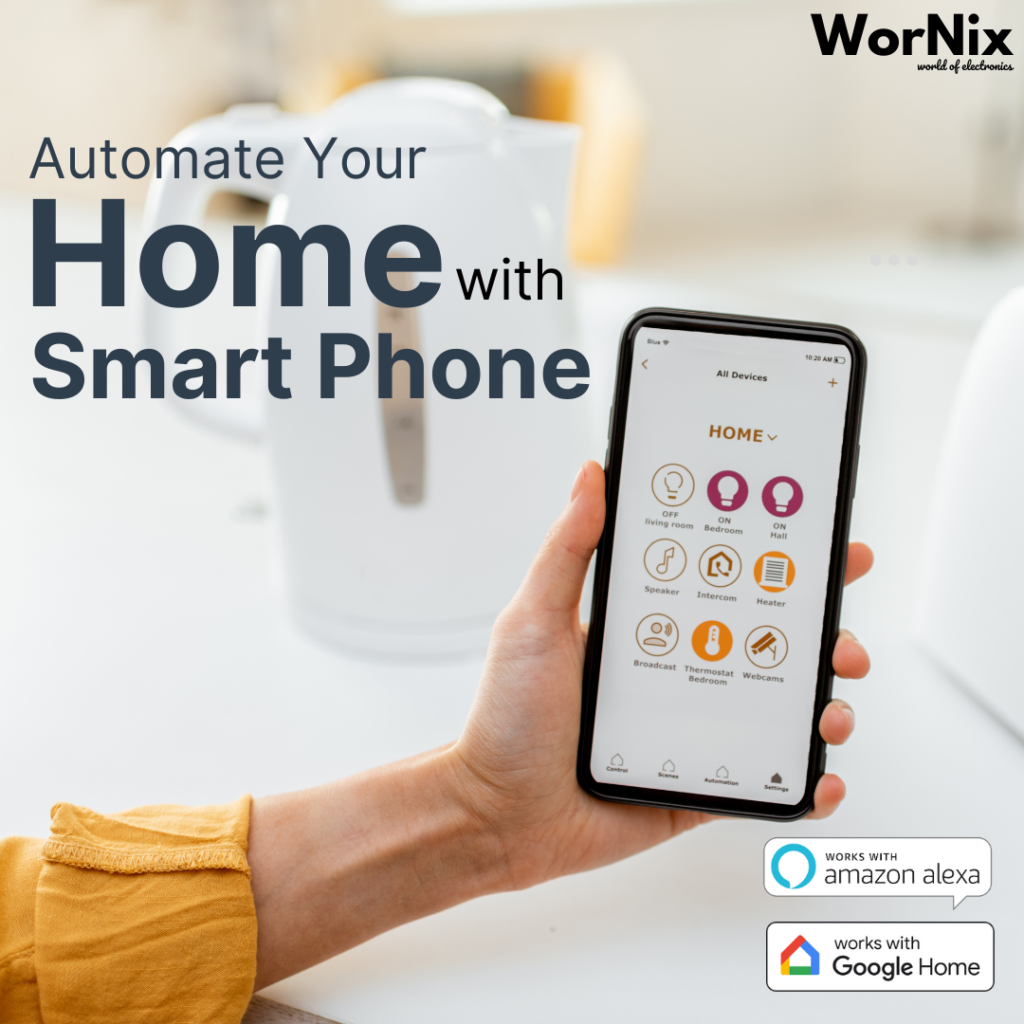 Smart Touch Switch Board (4 Switches) with WiFi Control | App & Voice ...